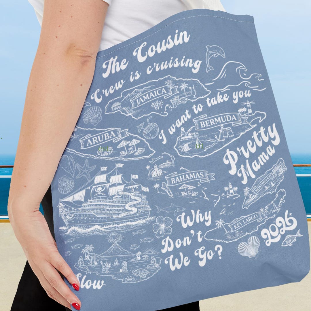 Custom Family Cruise Tote 2026 | Caribbean Travel Beach Pretty Mama ...