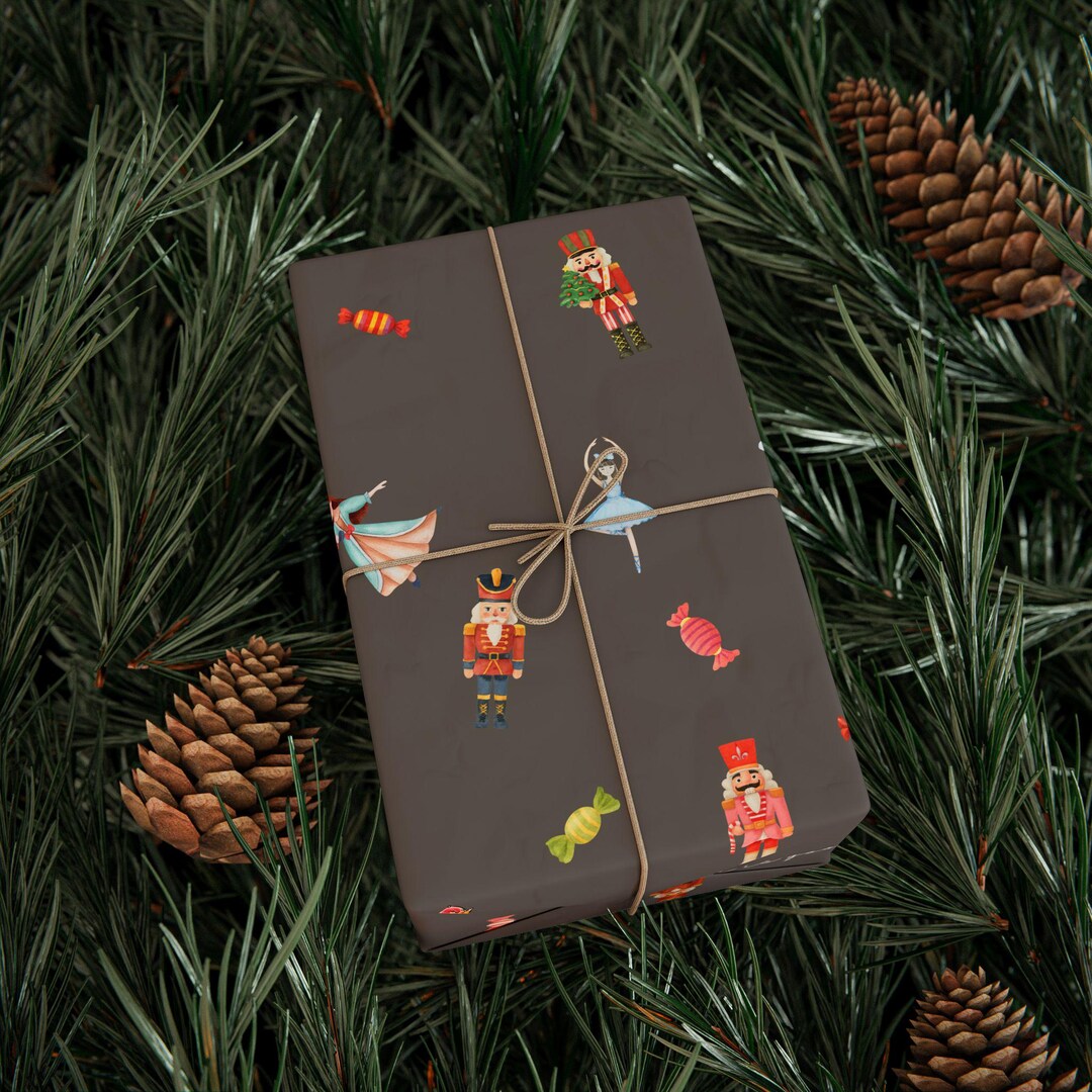 Nutcracker Ballet Wrapping Paper - Whimsical Holiday Gift Wrap - Etsy