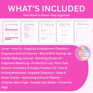 Candle Making Printable Kit | DIY Candle Planner | Wax & Wick Tracker ...