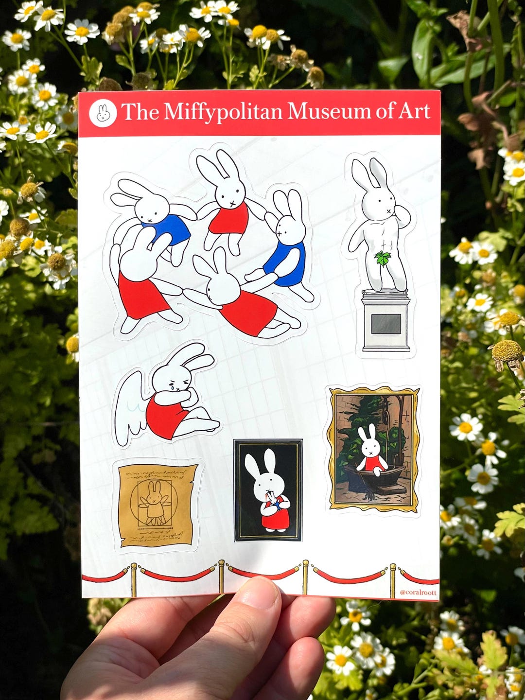 Art History Miffy Sticker Sheet - Etsy