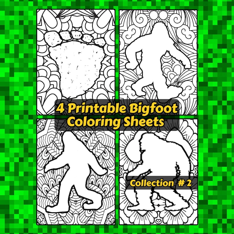 Kids Bigfoot Coloring Book - Etsy