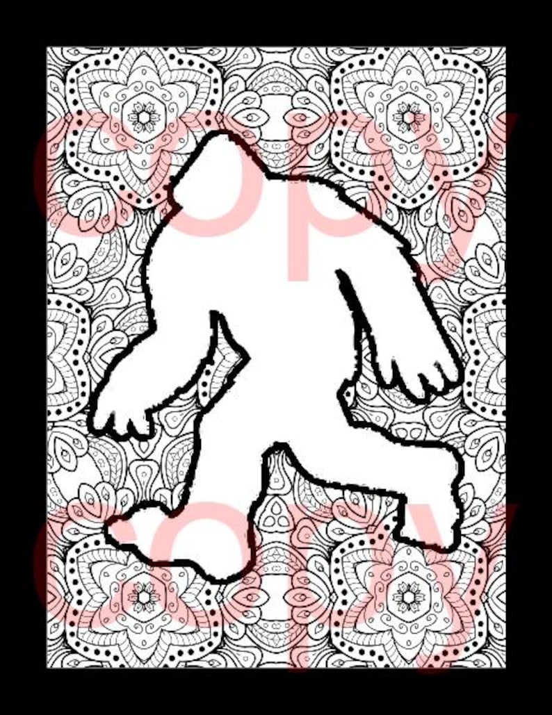 Bigfoot Cute Coloring Sheets: Sasquatch Kids Activity Sheets, Print at ...
