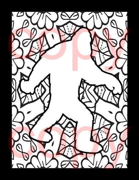 Bigfoot Coloring Pages for Kids and Adults - Four Print at Home Bigfoot ...