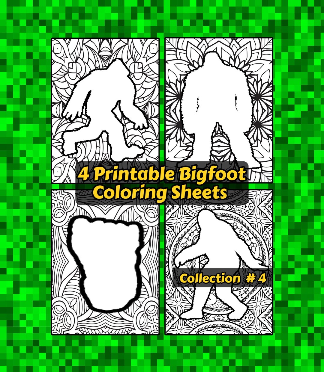 Bigfoot Party Printables for Kids and Adults - Sasquatch Coloring ...