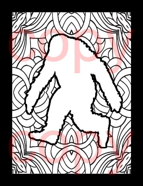 Bigfoot Coloring Pages for Kids and Adults - Four Print at Home Bigfoot ...