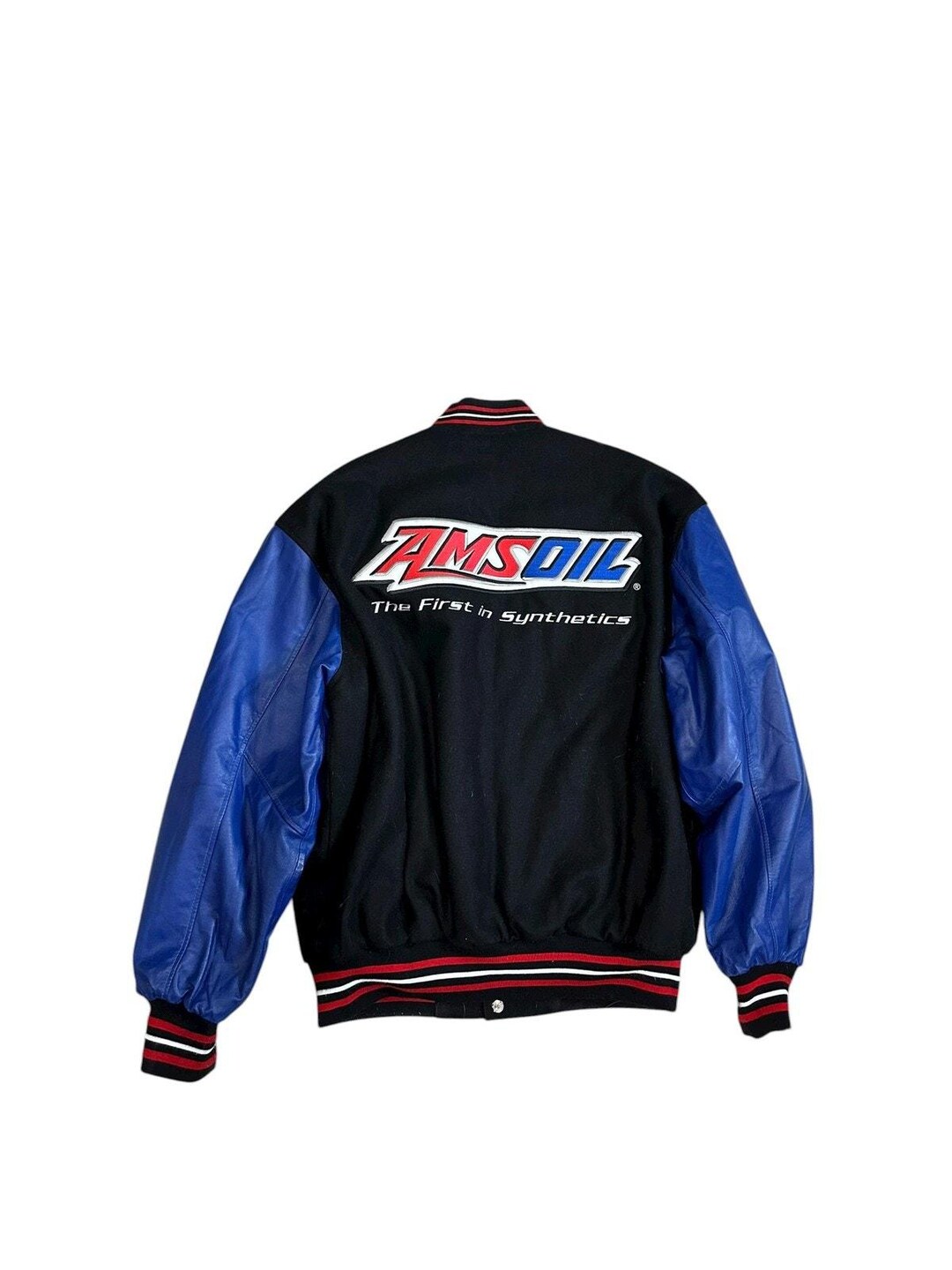 Vintage Amsoil Jacket Varsity Wool Leather Racing Jeff Hamilton Large ...