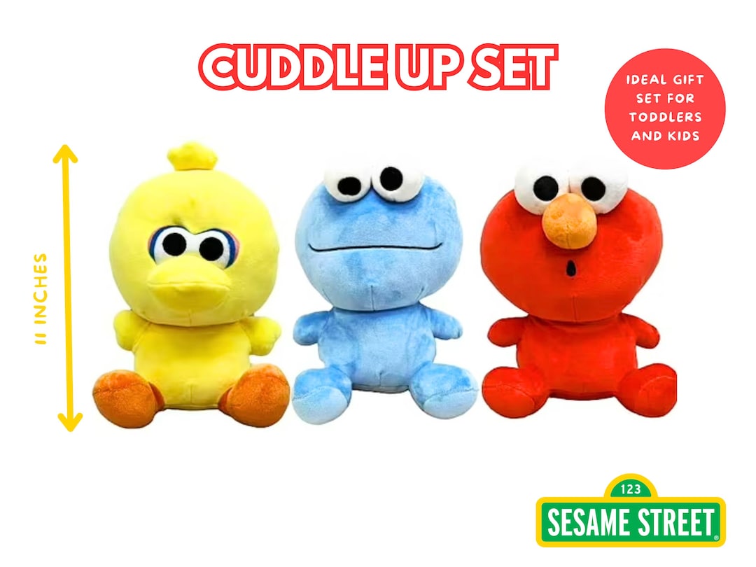 Sesame Street Cuddle up Buddy Stuffed Toys, Collectible Elmo Set Plush ...