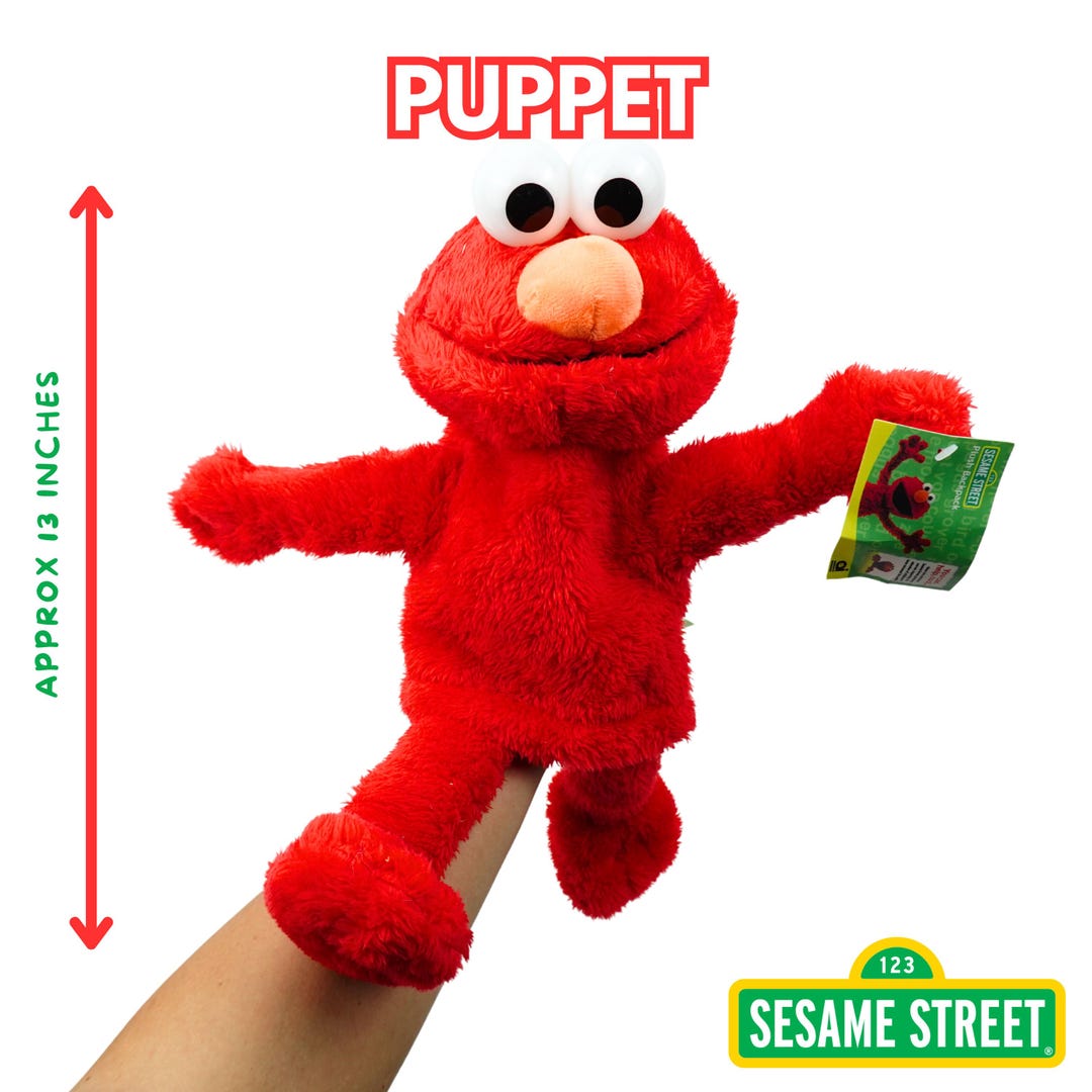 Sesame Street Elmo Hand Puppet – 13" Soft Plush Toy for Kids and ...