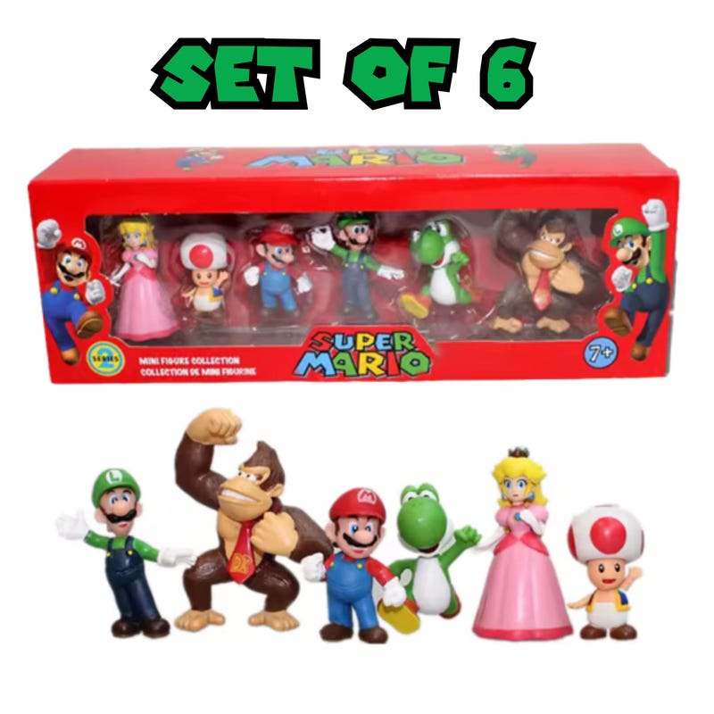 Super Mario Figures Set - Etsy