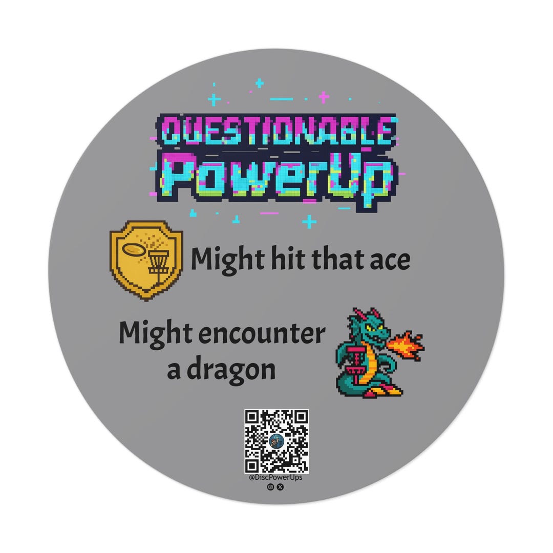 Disc Golf Powerup Sticker | Ace or Dragon, Risky Edition - Etsy