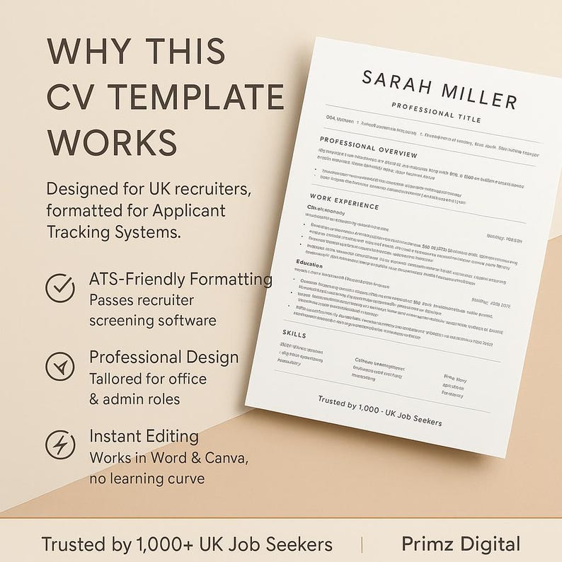 Project Coordinator CV Template UK | Office Project Support Resume ...