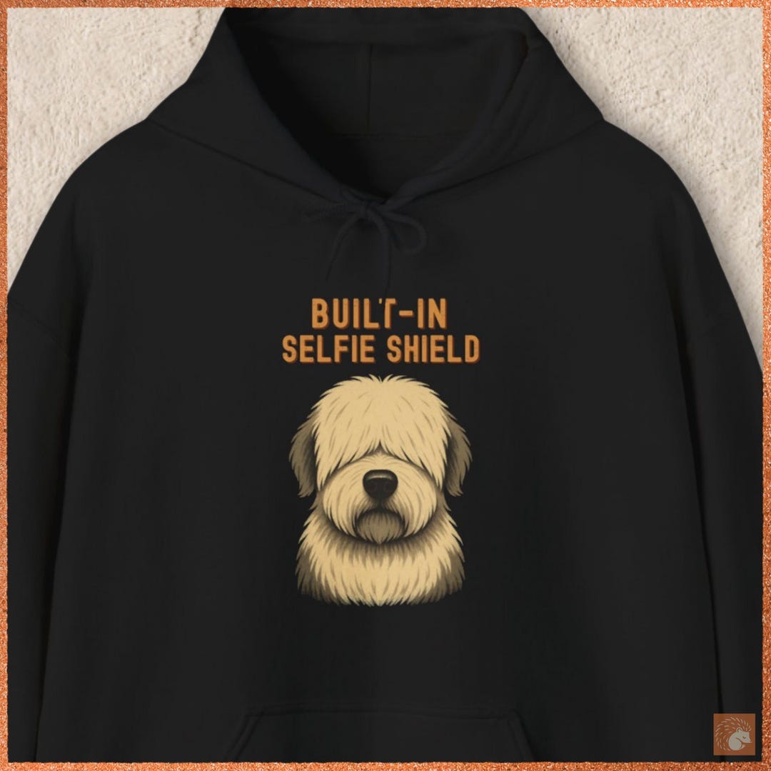 Old English Sheepdog Hoodie 'built-in Selfie Shield' | Funny Dog Hoodie ...