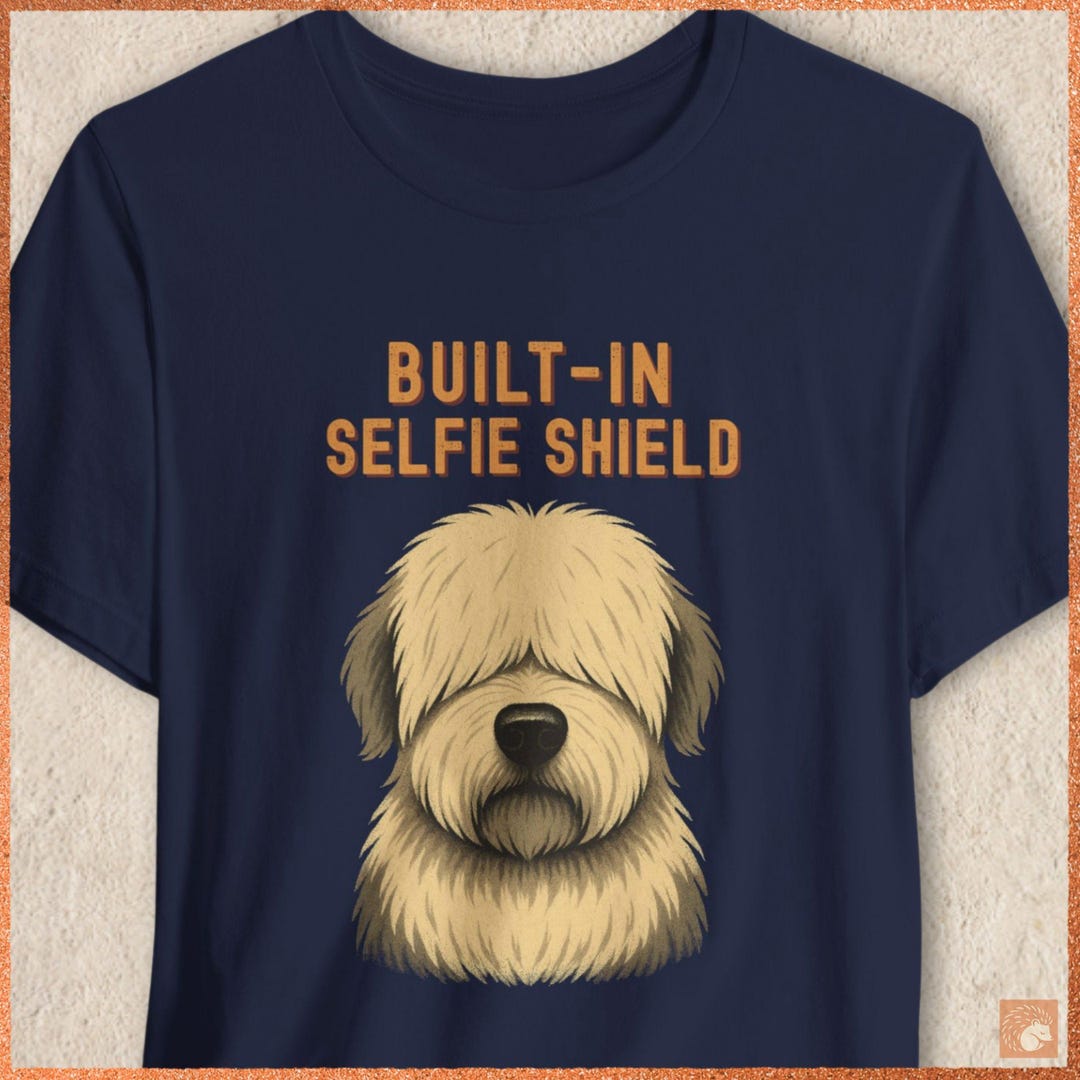 Old English Sheepdog 'built-in Selfie Shield' T-shirt | Funny Dog Tee ...