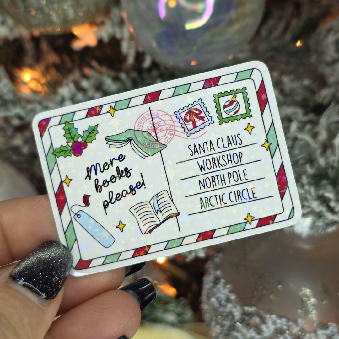 More Books Please Santa Bookish Sticker - Etsy