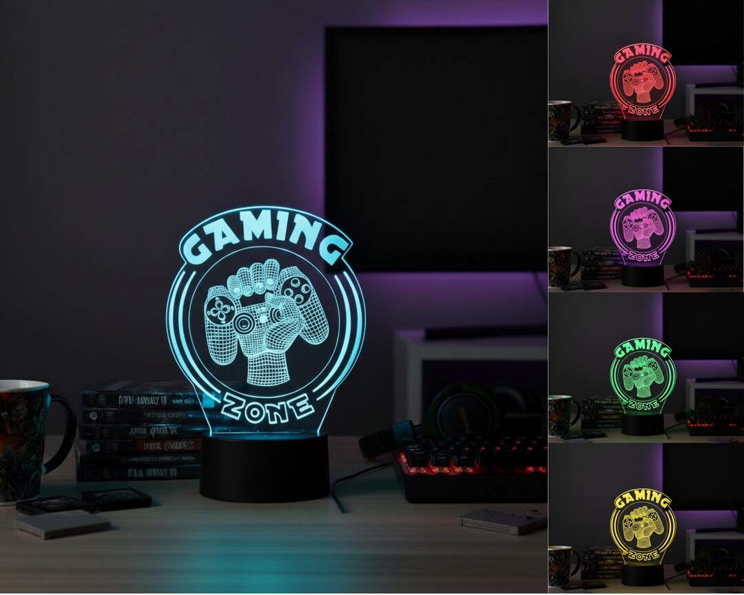 Gaming Zone LED Lamp – Customized Night Light for Gaming Rooms – Gamer ...