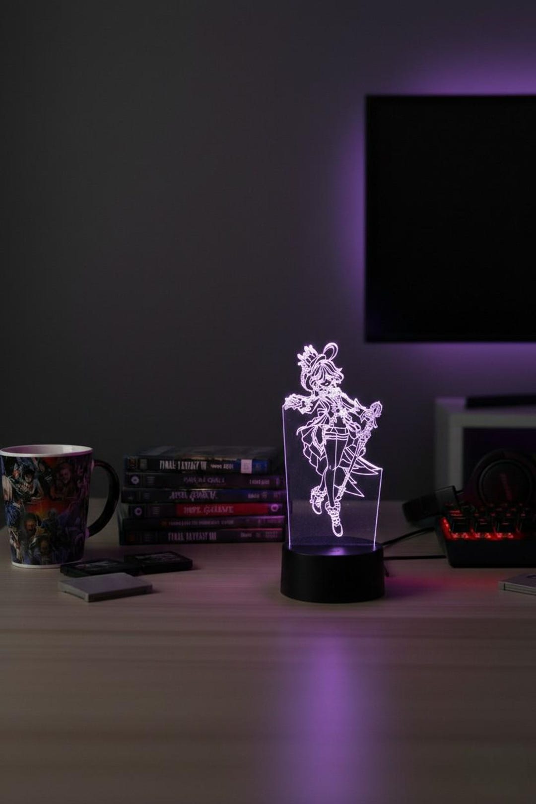 Genshin Impact Furina 3D LED Lamp – Decorative Gaming and Otaku Night ...
