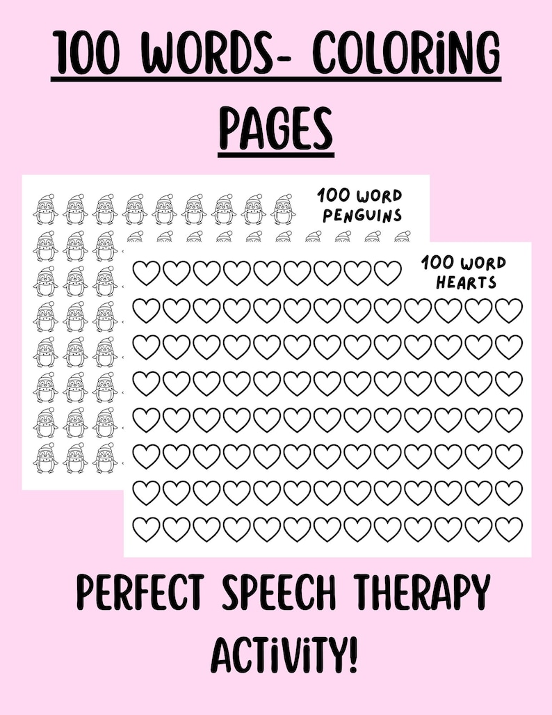 100 Trials Coloring Pages for Speech Therapy | Low-prep Articulation ...