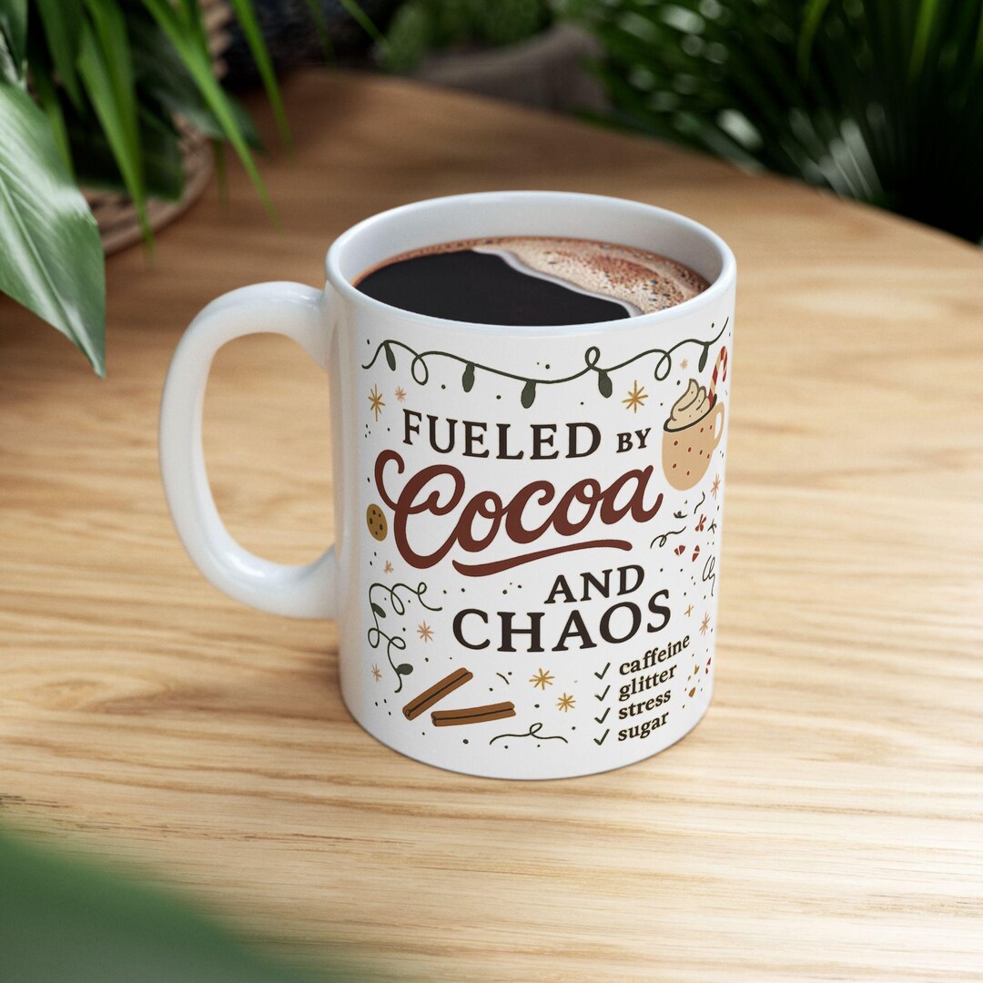 Cocoa and Chaos Coffee Mug: Funny Gift for Hot Chocolate Lovers - Etsy