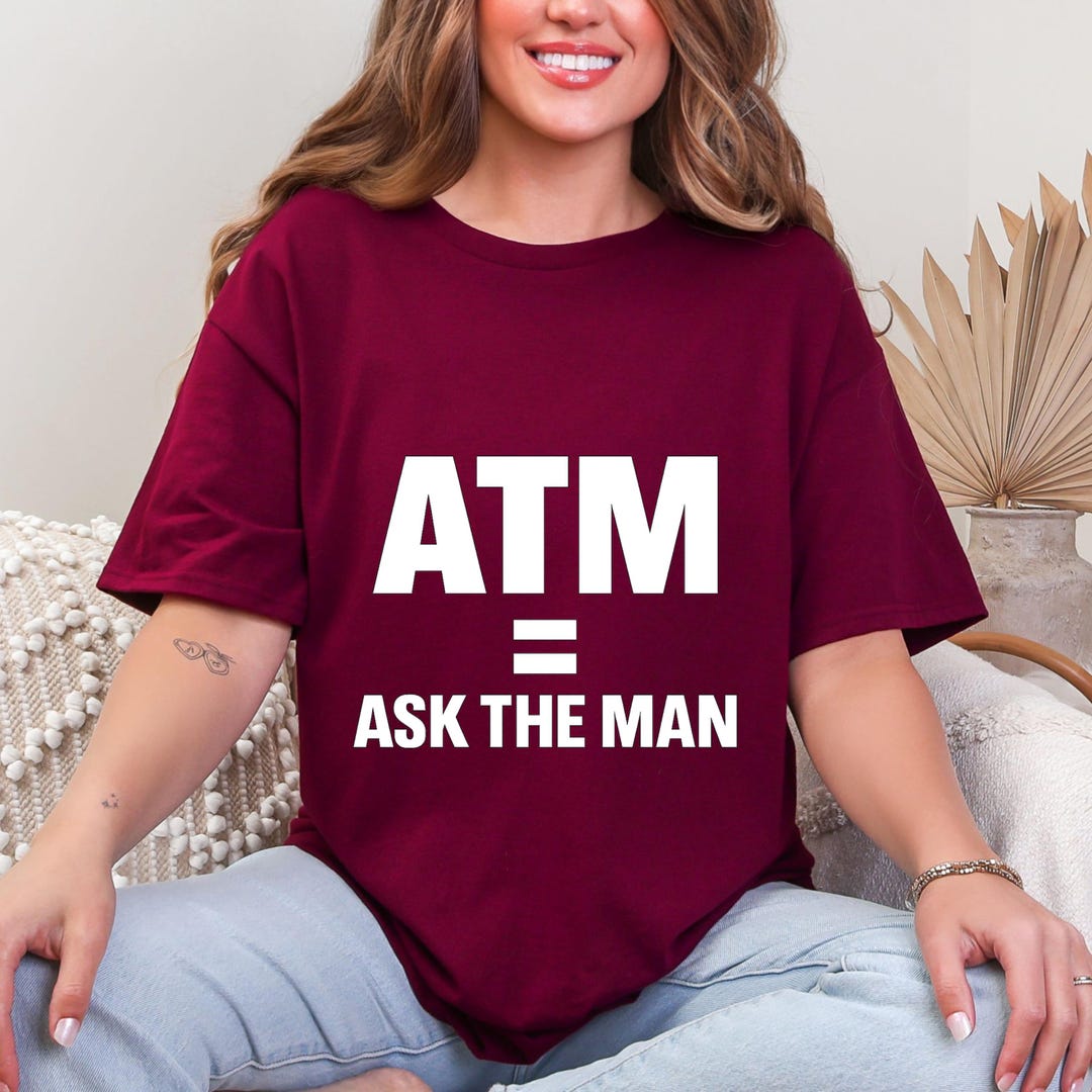 Funny ATM Ask the Man Christmas Tee - Unisex Holiday Shirt - Etsy