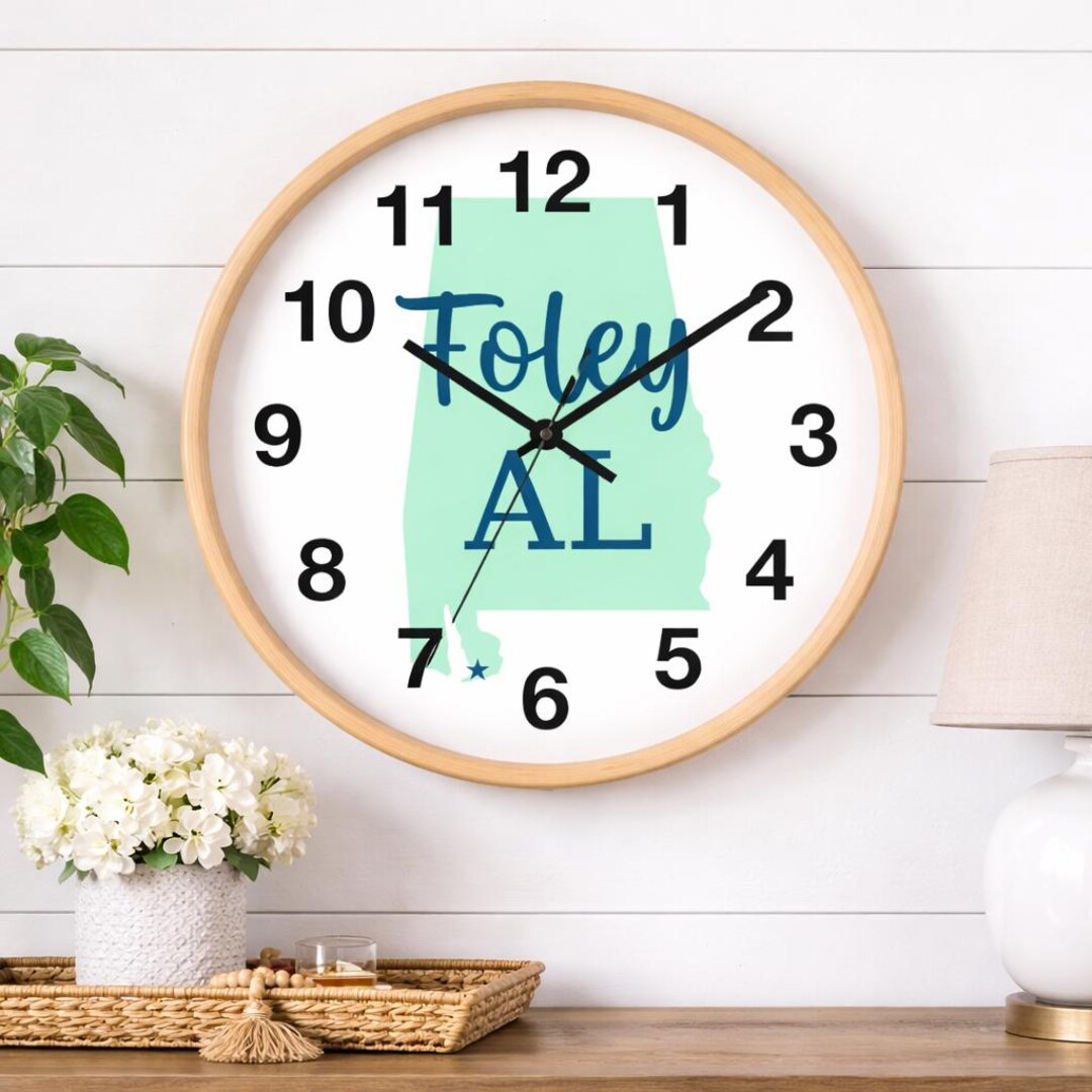 Foley, Alabama Map Wall Clock - Etsy