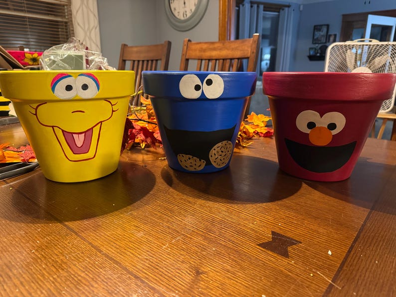 Cartoon/character Flower Pots - Etsy