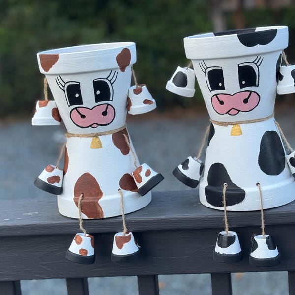 Wooden Cow Planter - Etsy