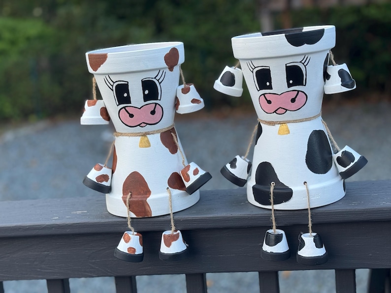 Cow Planter With Arms and Legs: Farmhouse Decor (price for 1 Pot) - Etsy