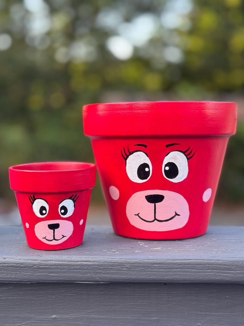 Hand Painted Terra Cotta Pots - Zoo Animal Series - Etsy