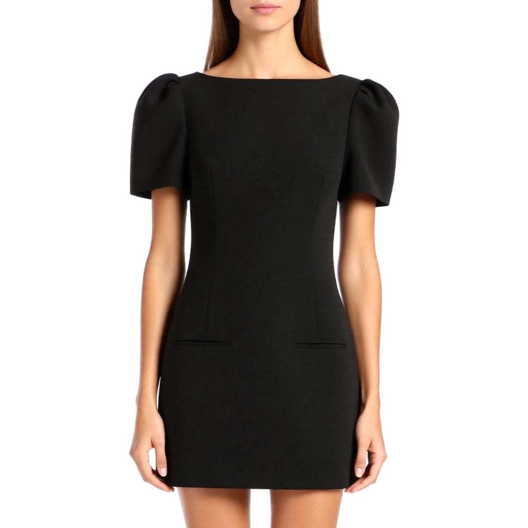 Elegant High Waist Mini Dress | Short Sleeve Slim Fit Bodycon Work ...