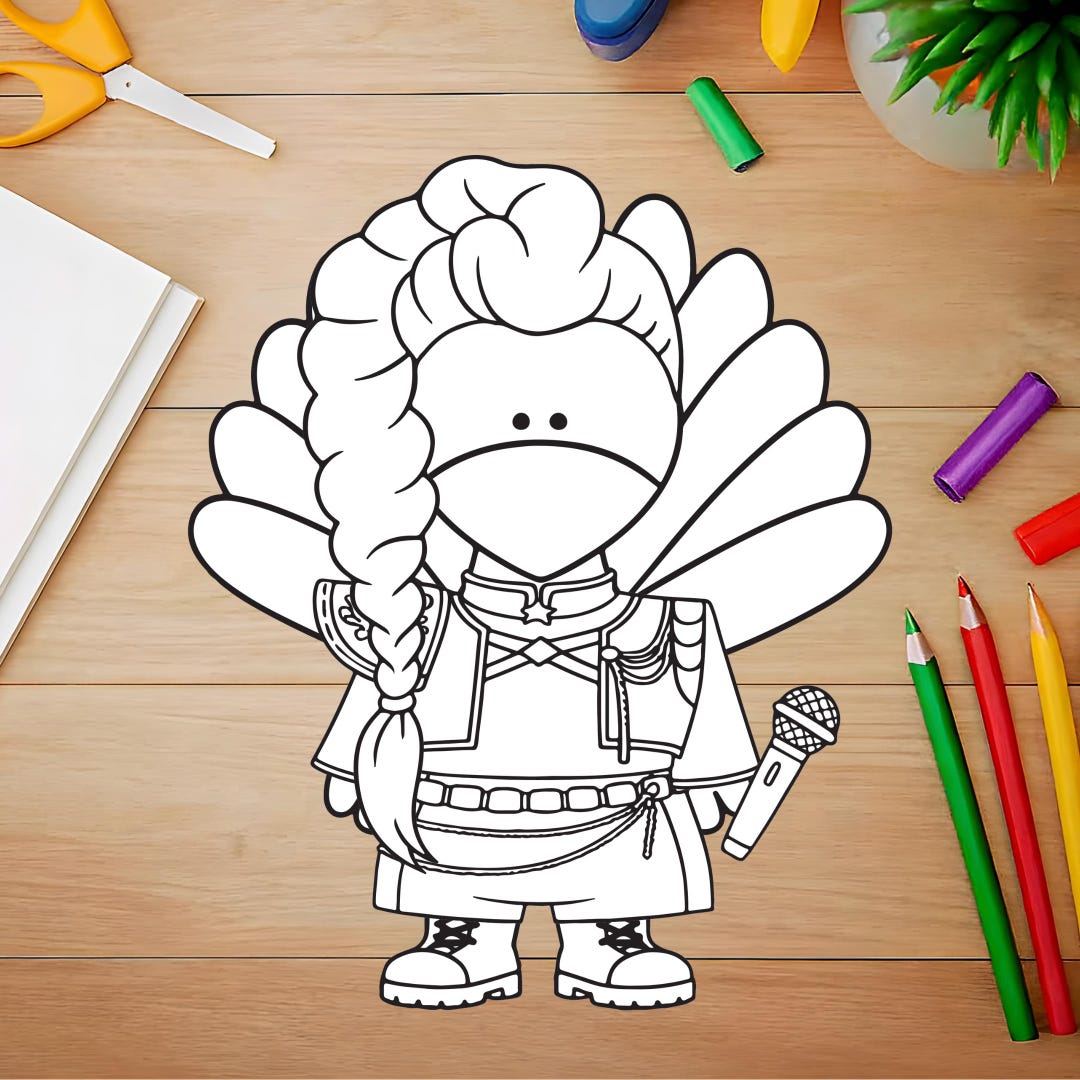 Kpop Star Turkey Disguise Printable | Thanksgiving Craft for Kids ...