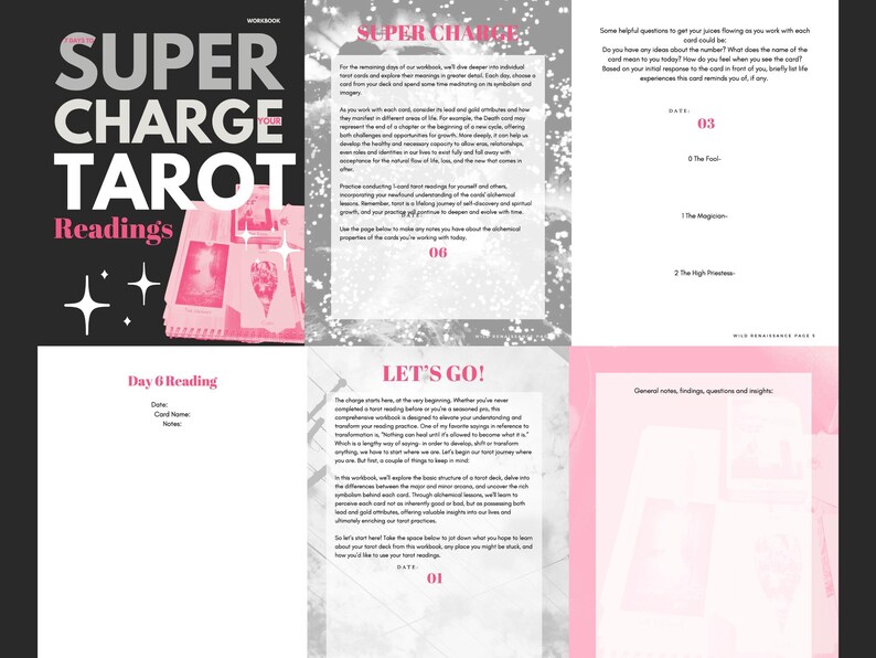 7 Day Tarot Workbook PDF | Beginner Tarot Guide | Learn Tarot Cards ...