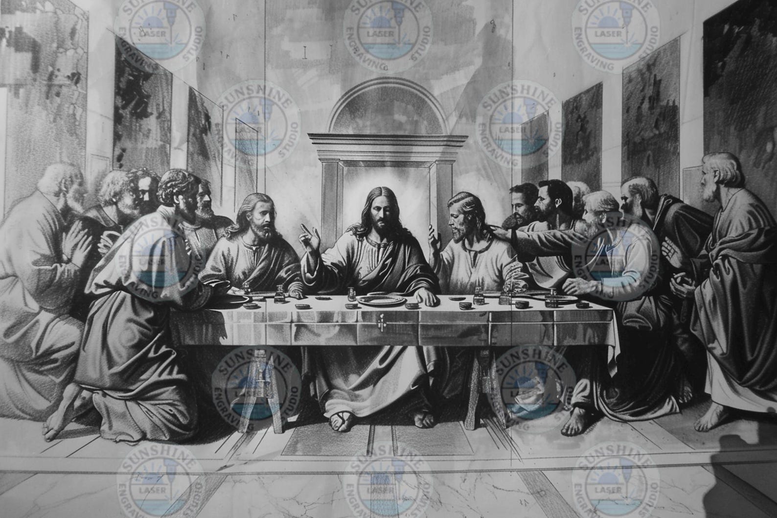 Last Supper Laser Engraving File, Religious CNC Carving (svg, Dxf, Png ...