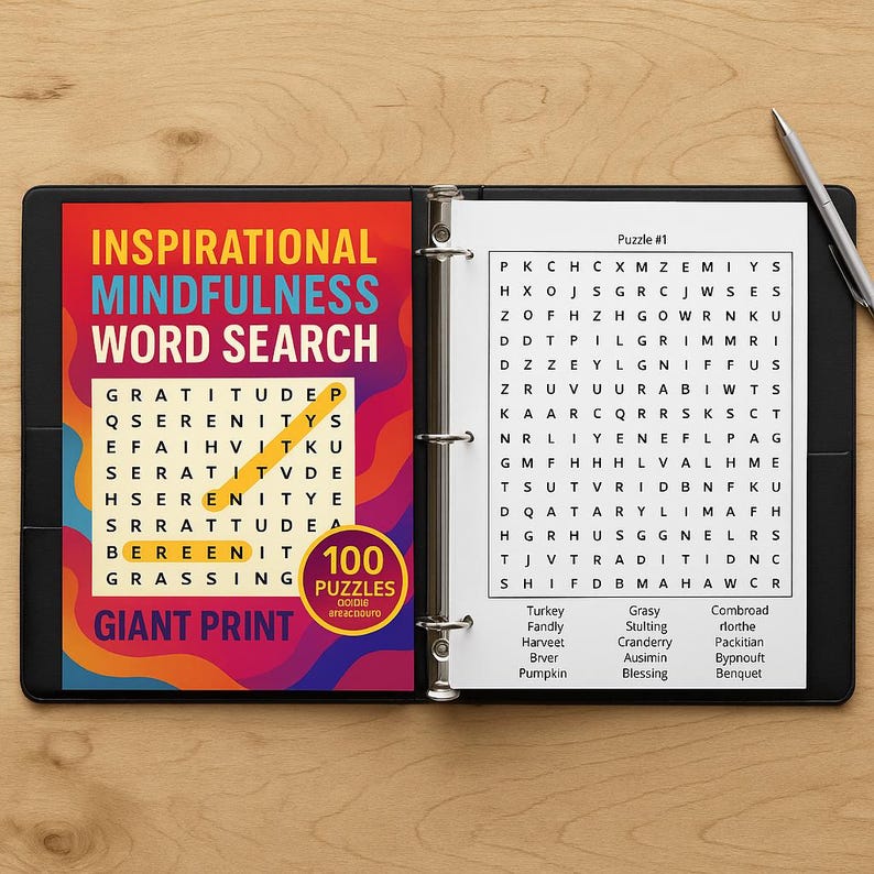 Giant Print Inspirational Word Search: 100 Puzzle Printable Book (PDF ...