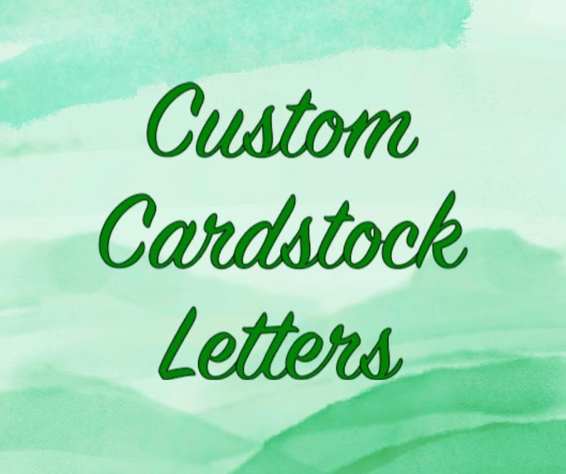 Custom Cardstock Letters--font 5 - Etsy
