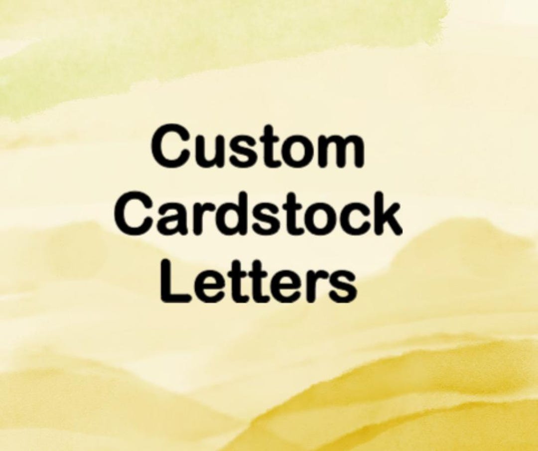 Custom Cardstock Letters--font 20 - Etsy