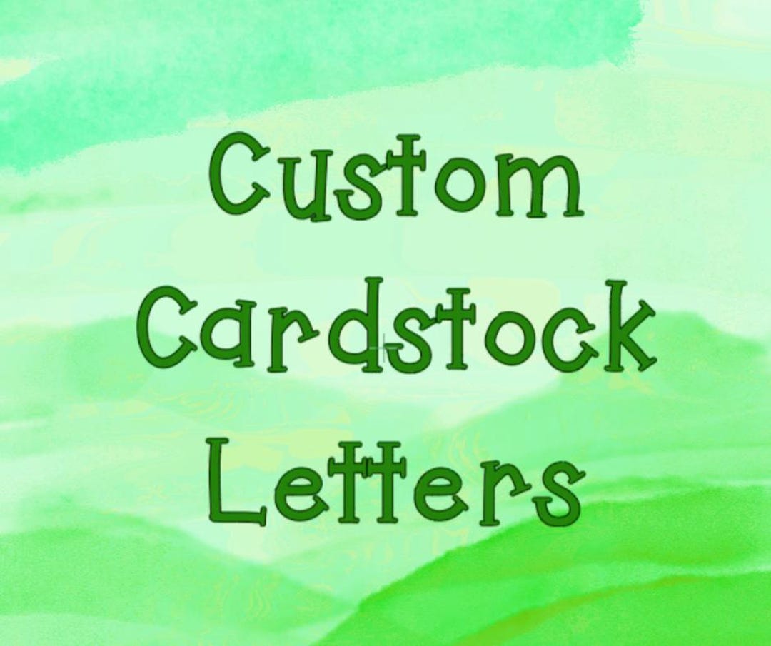 Custom Cardstock Letters--font 9 - Etsy