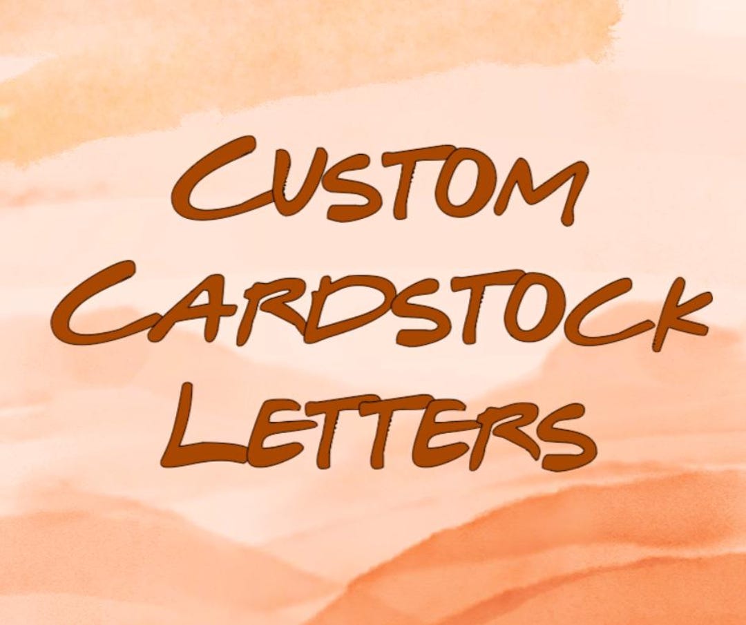 Custom Cardstock Letters--font 7 - Etsy
