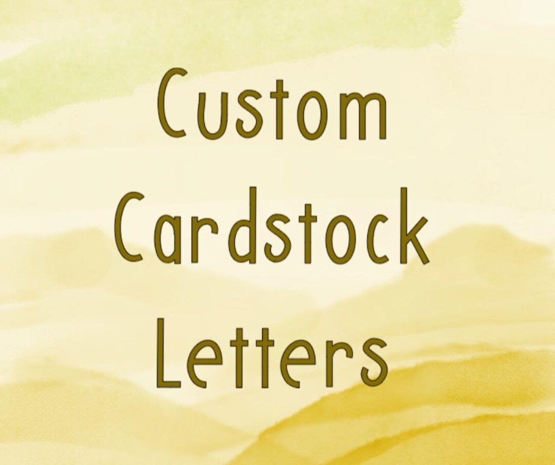 Custom Cardstock Letters--font 2 - Etsy