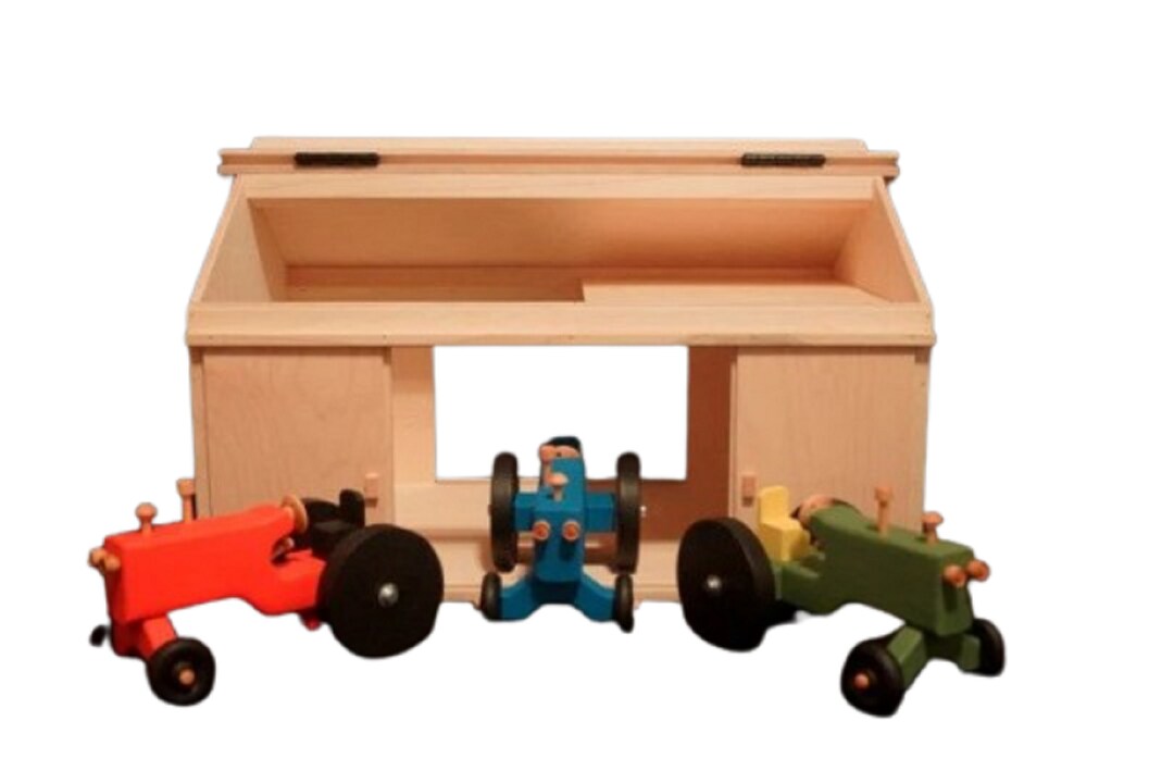Toy Machine Shed With Tractor - Etsy