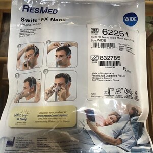 Resmed Swift FX Nano Nasal Mask - Wide 62251 - 62238 62281 62271 Sealed ...