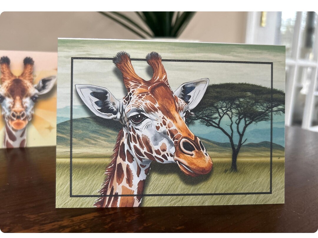 Six Unique Giraffe Greeting Cards | Handcrafted by Mother-daughter Team ...
