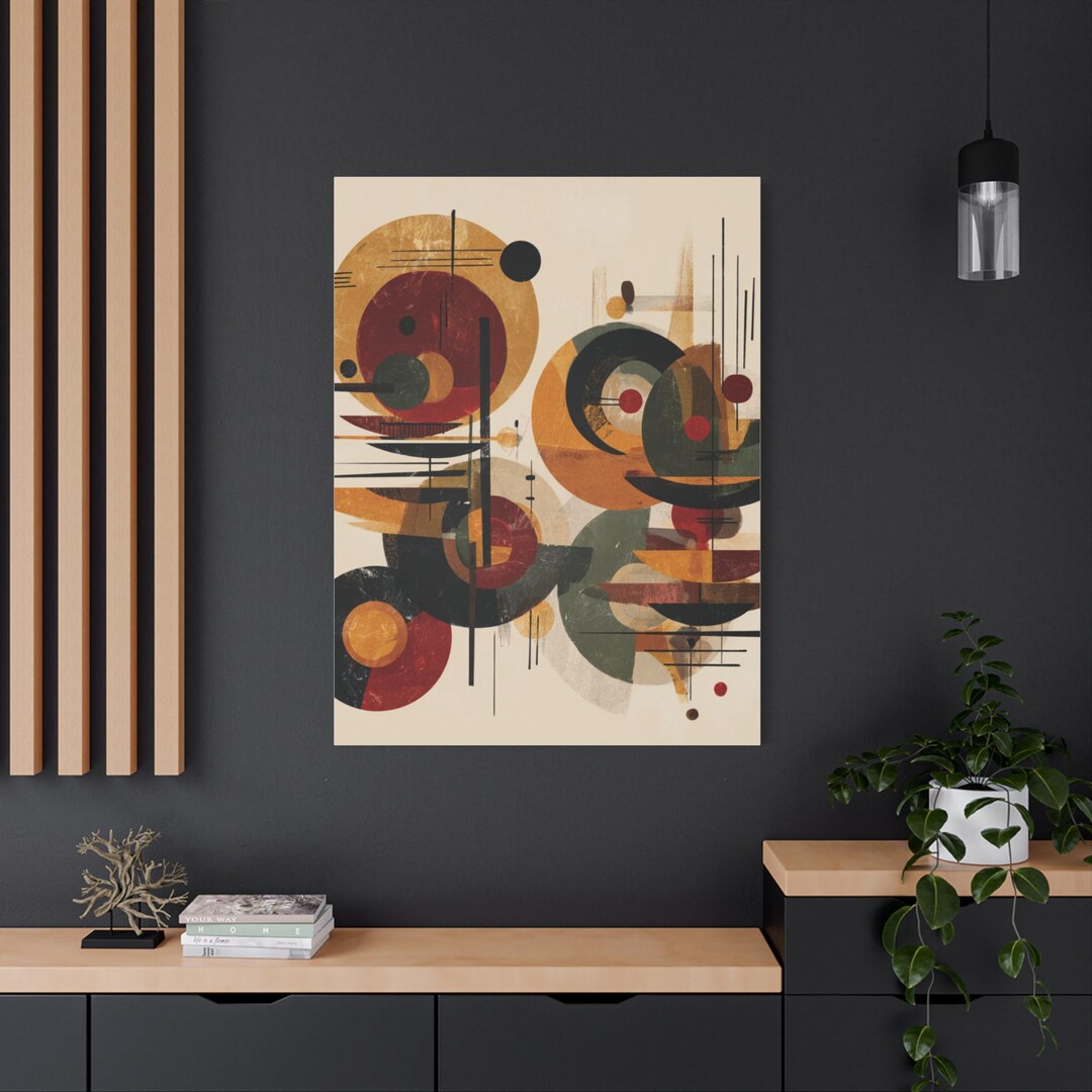 Earthy Floating Forms Wall Art, Modern Home Decor, Canvas Artwork, Boho ...