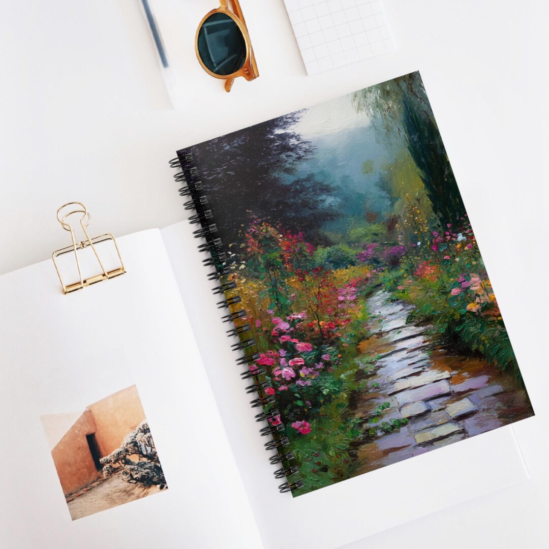 Rainy Giverny Walk Spiral Notebook - Perfect for Journaling, Planning ...