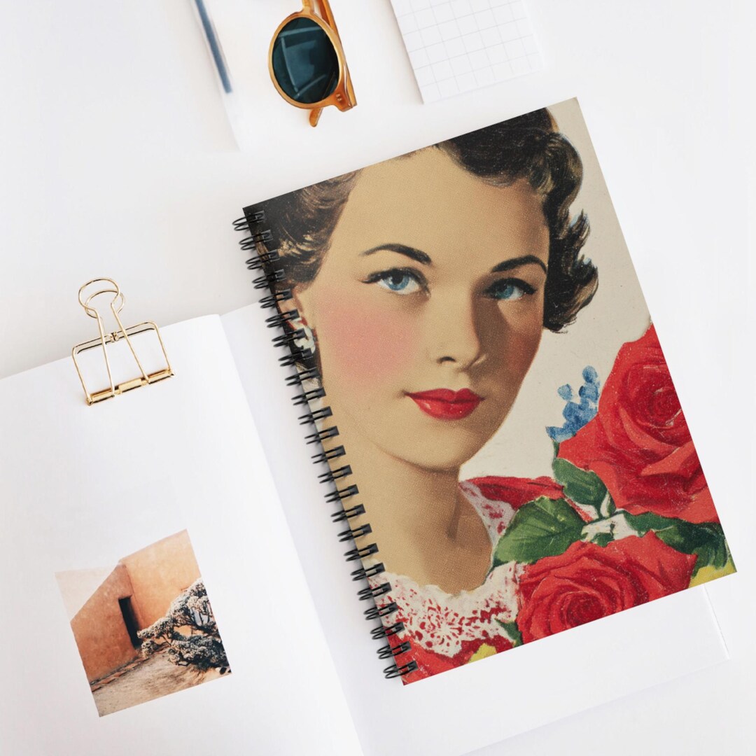 Vintage Roses Lace Spiral Notebook - Cute Stationery for Writers ...