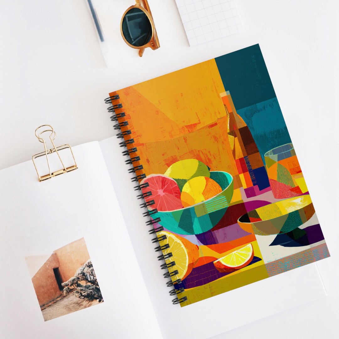 Fruit Bowl Still Spiral Notebook, Colorful Journal for Note-taking ...