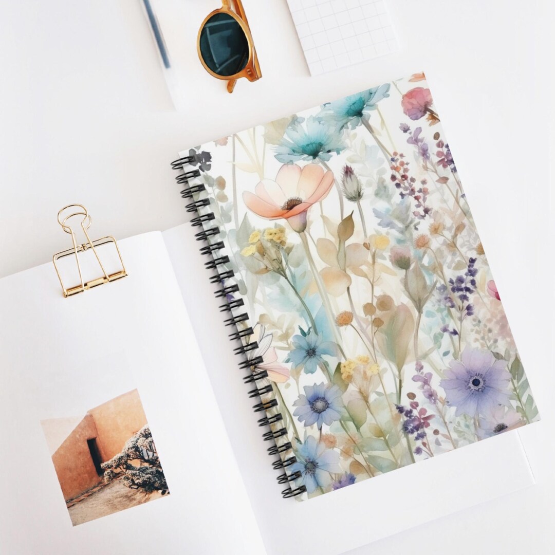 Pastel Meadow Mist Spiral Notebook | Ruled Journal, Artistic Sketchbook ...