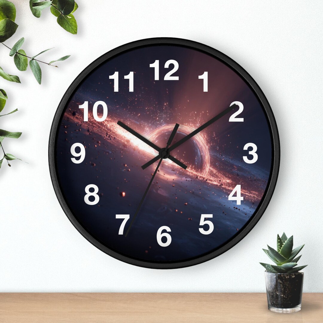Starship Swallowing Singularity Wall Clock | Space Nebula Astronomy ...