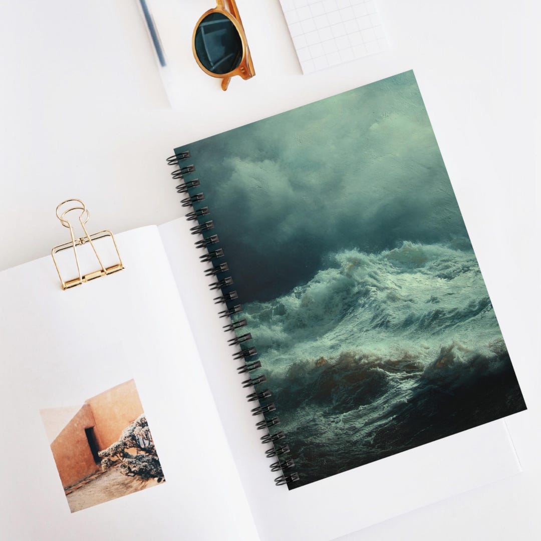 Tide and Tempest Spiral Notebook | Ruled Journal, Artistic Sketchbook ...