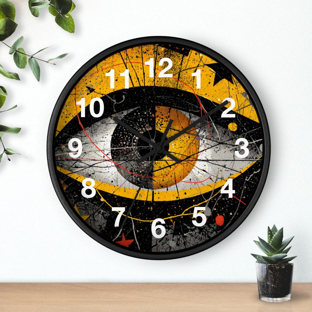 Eye in Space Wall Clock | Surreal Eye, Abstract Graphic Clock, Room Art ...