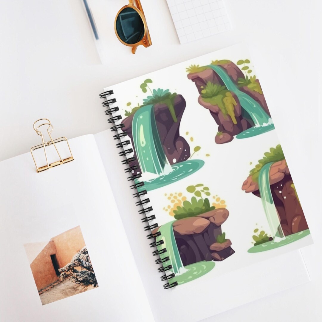Joyful Waterfall Collection Spiral Notebook | Ruled Line Journal ...